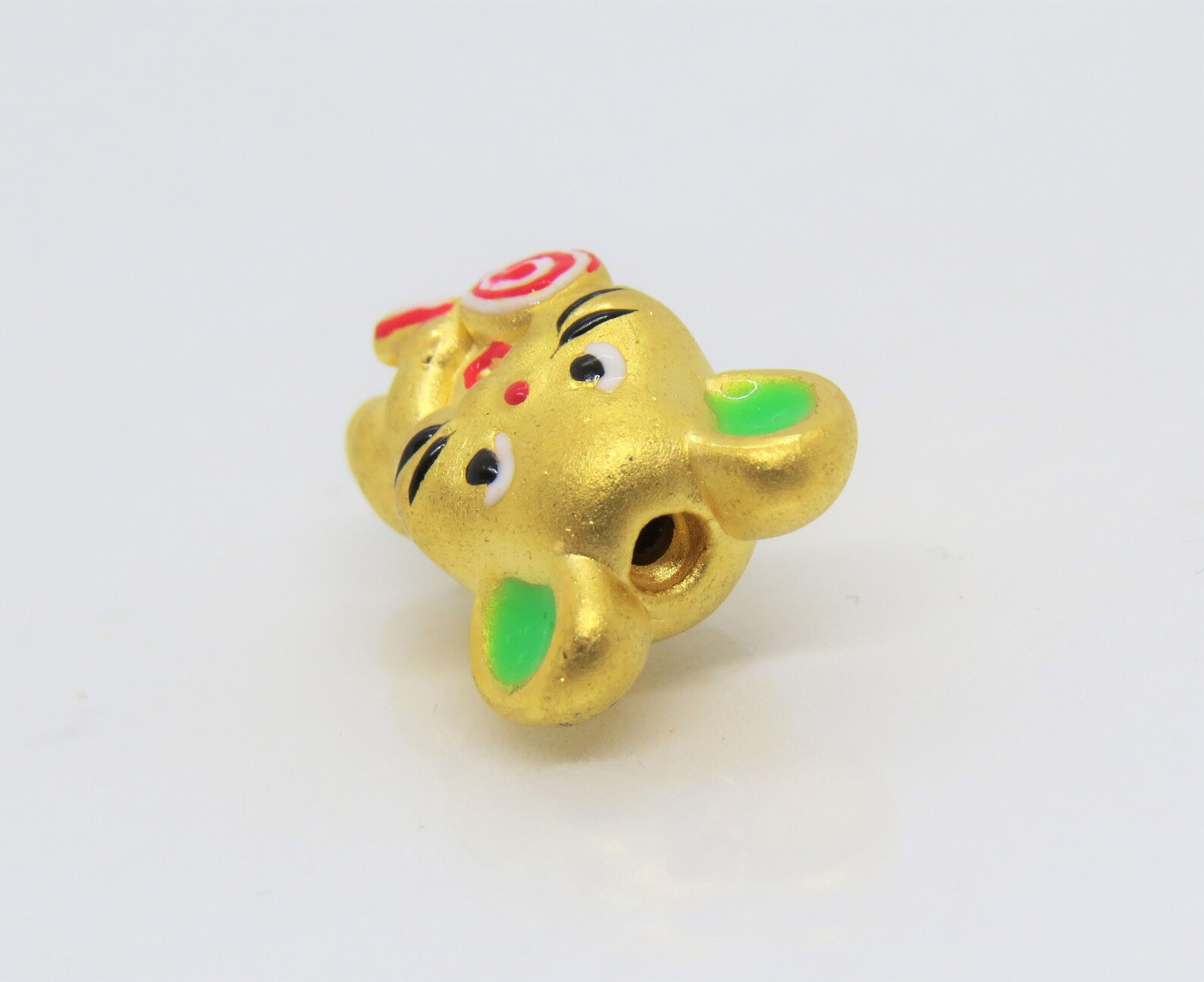 Vintage Pure 24K 9999 Gold Enamel Mouse Rat Charm Bead Pendant | Etsy