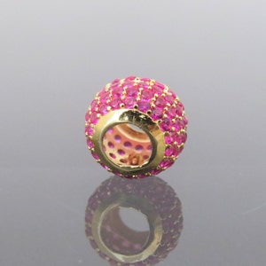 Vintage 18K Solid Yellow Gold Ruby Ball Slide Pendant - Etsy