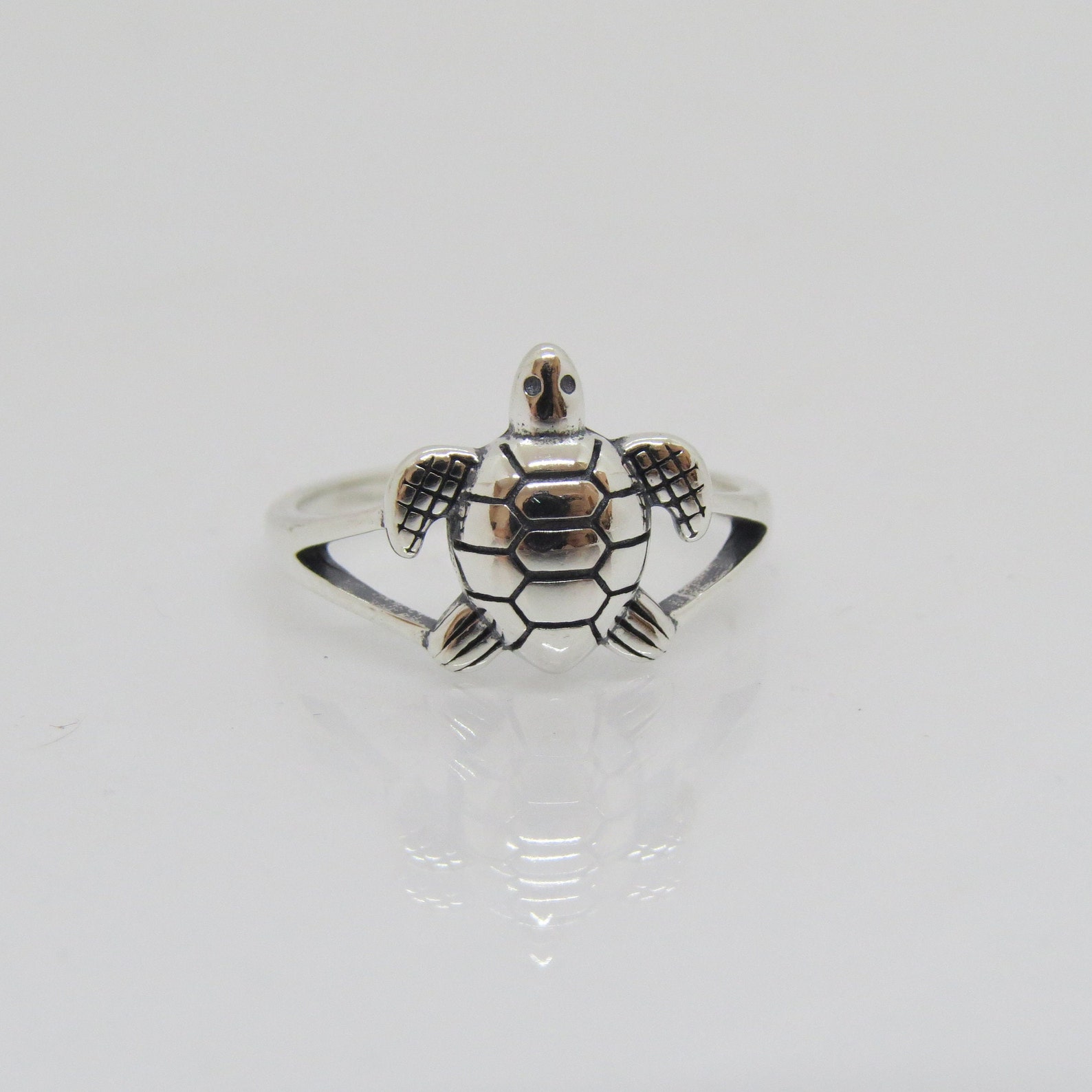 Vintage Sterling Silver Turtle Ring Size 6 - Etsy