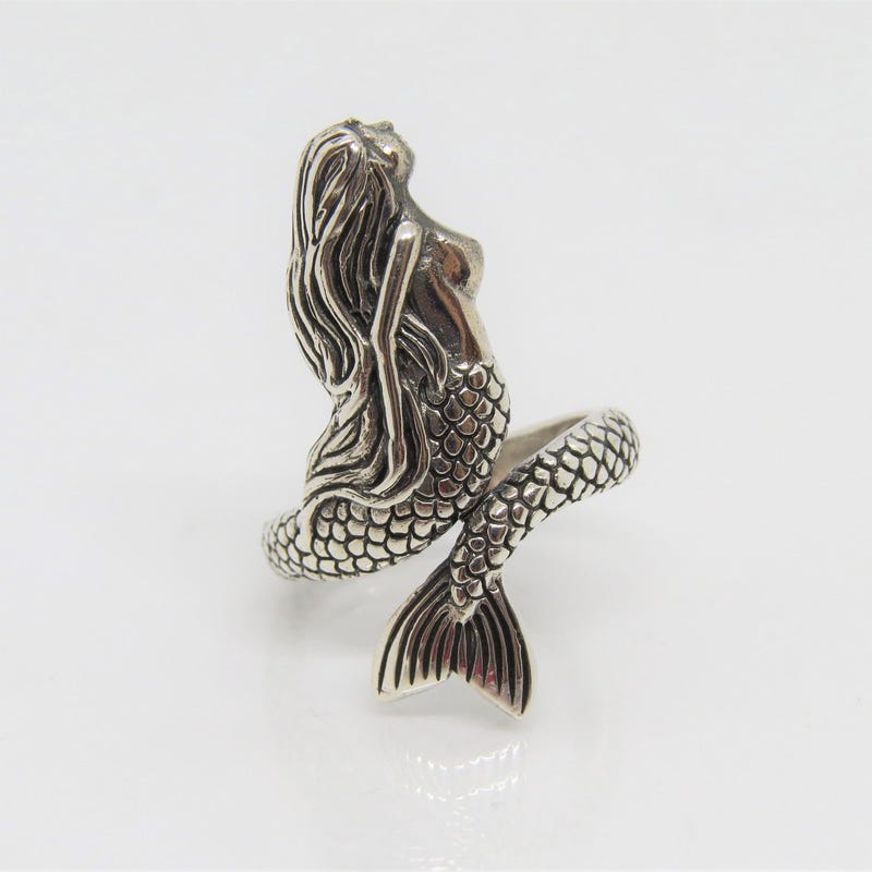 Silver Mermaid Ring - Etsy