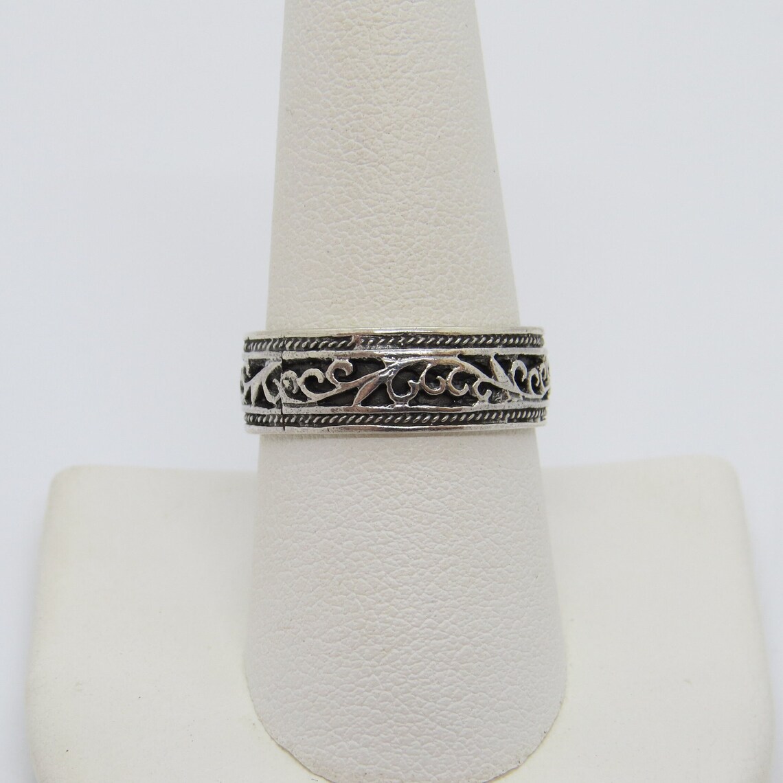 Vintage Tibetan Sterling Silver Filigree Band Ring Size 9 - Etsy