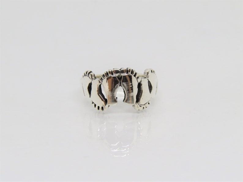 Vintage Sterling Silver Feet Ring Size 7 | Etsy