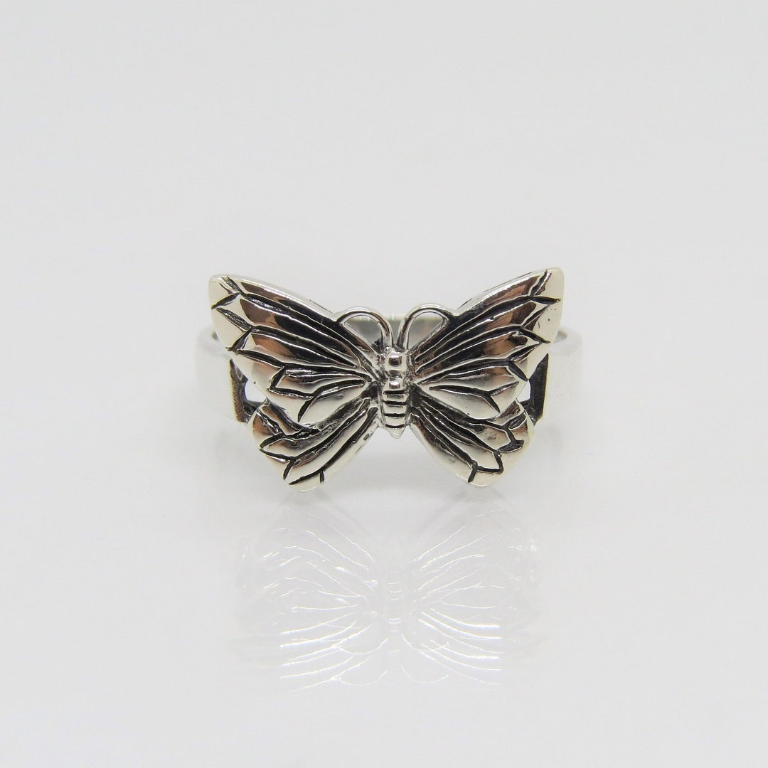 Vintage Sterling Silver Butterfly Ring Size 7 - Etsy