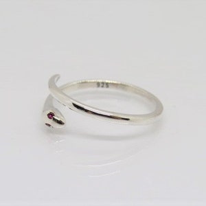 Vintage Sterling Silver Ruby Snake Ring Size 5,6,8,9 - Etsy
