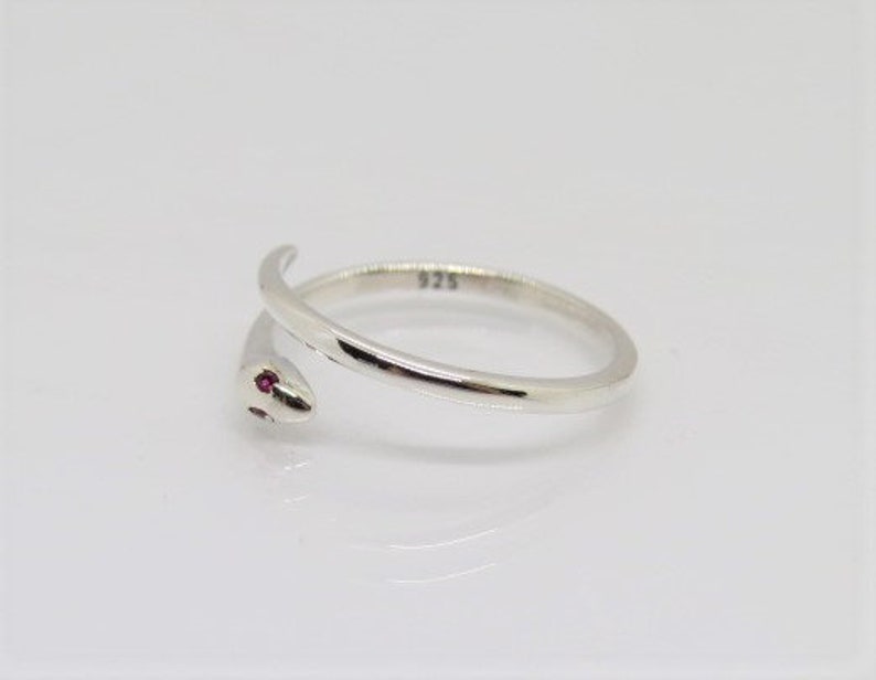 Vintage Sterling Silver Ruby Snake Ring Size 5,6,8,9 - Etsy
