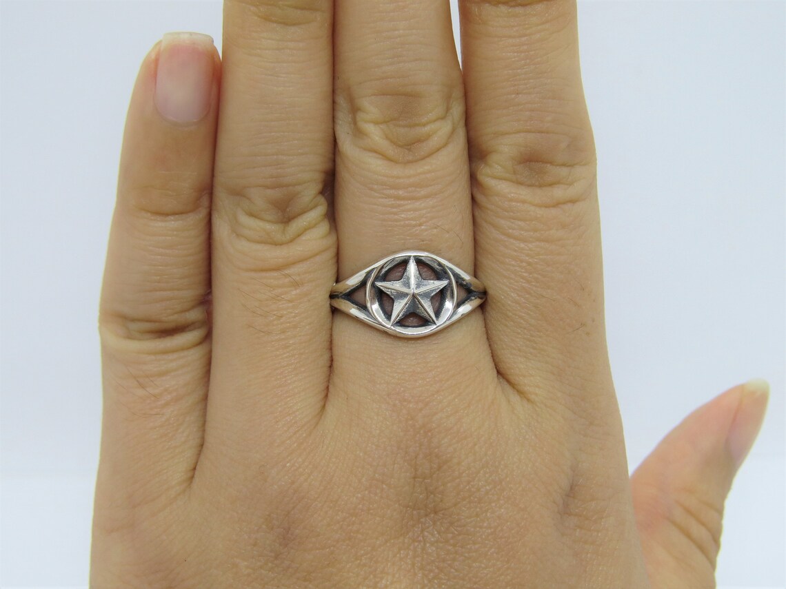 Vintage Sterling Silver Star Ring Size 7 | Etsy