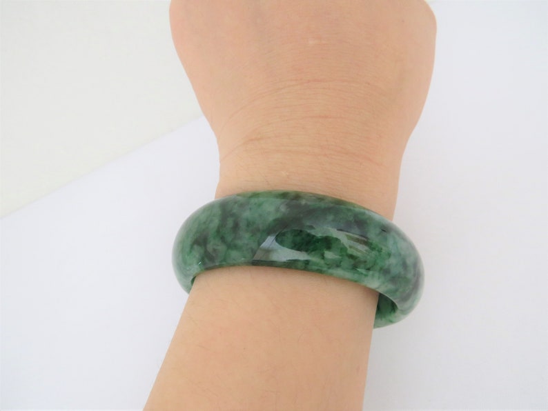 Translucent Natural Floral Dark Green Jadeite Jade Vintage - Etsy