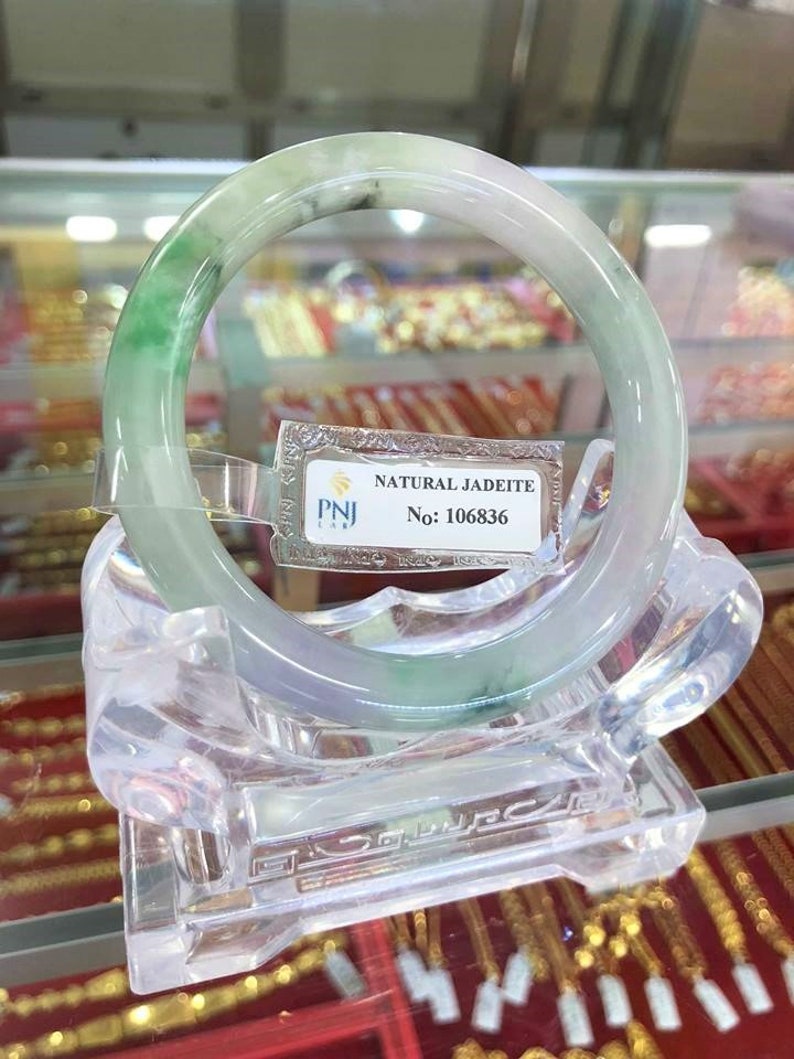 Translucent Natural Green Lavender Jadeite Jade Vintage Bangle | Etsy