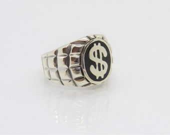 Mens Silver Dollar Ring - Etsy