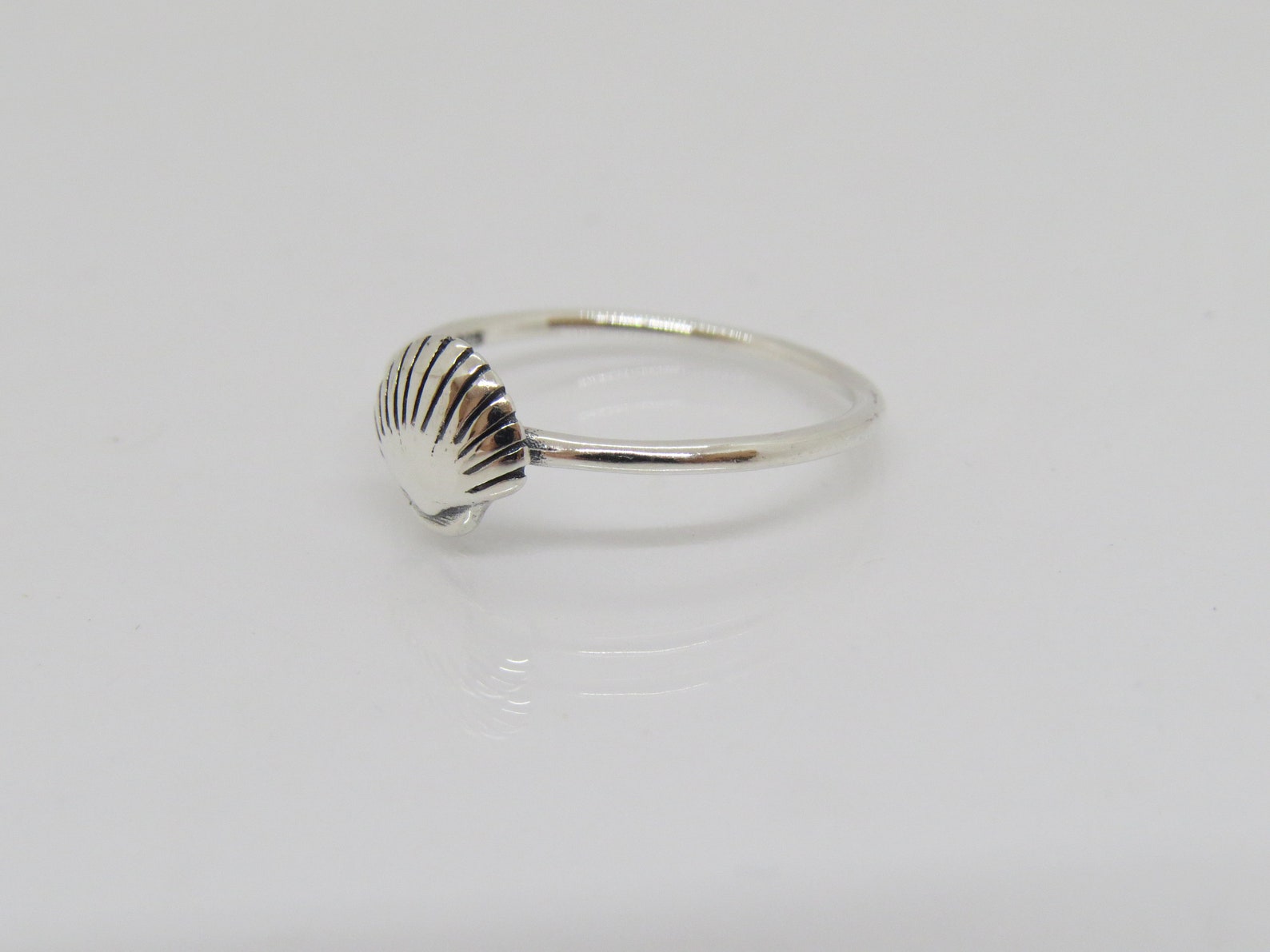 Vintage Sterling Silver Seashell Ring Size 7 - Etsy