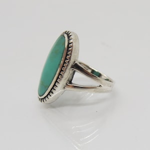 Vintage Sterling Silver Turquoise Dome Ring. - Etsy