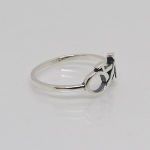 Vintage Sterling Silver Bicycle Ring Size 7 - Etsy