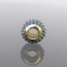 Vintage 18K Solid Yellow Gold Blue Sapphire Ball Slide Pendant - Etsy