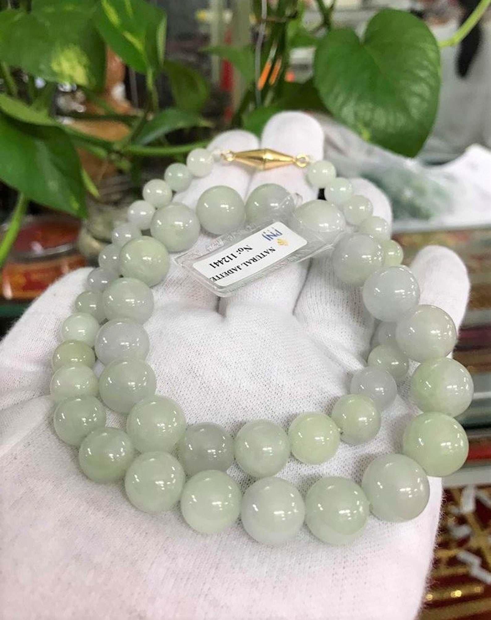 Vintage 18K Yellow Gold Translucent Natural Light Green | Etsy