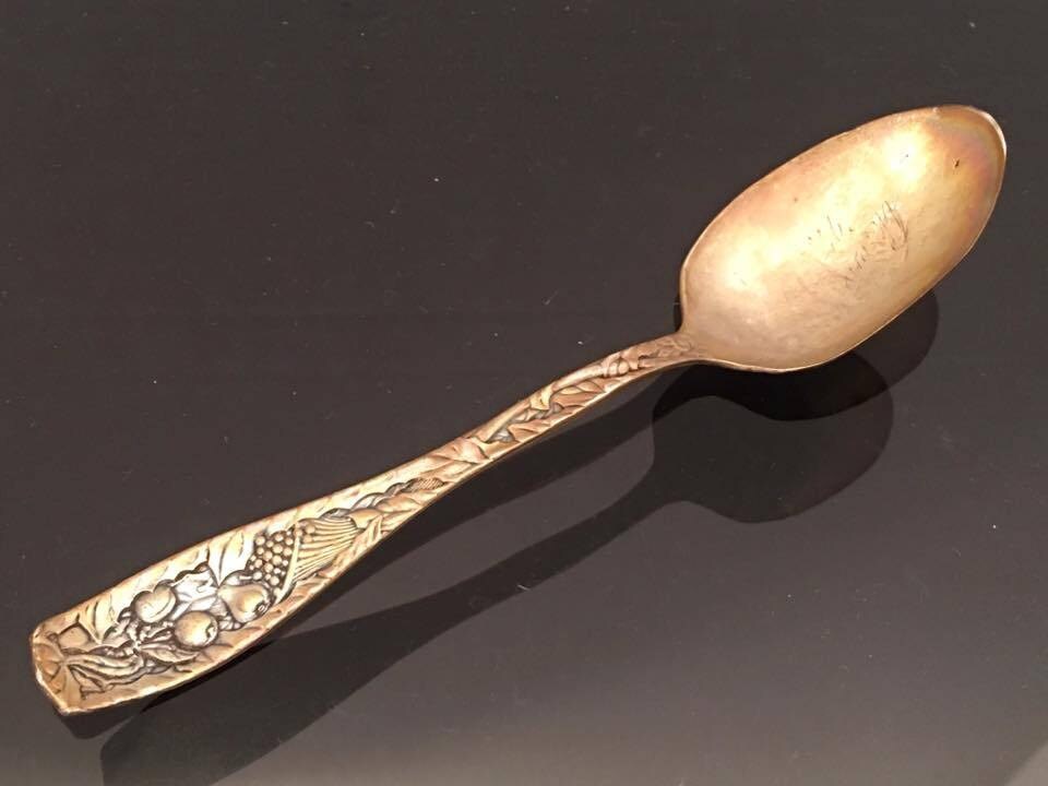 Antique PAT 1887s Sterling Silver Engraved Spoon | Etsy