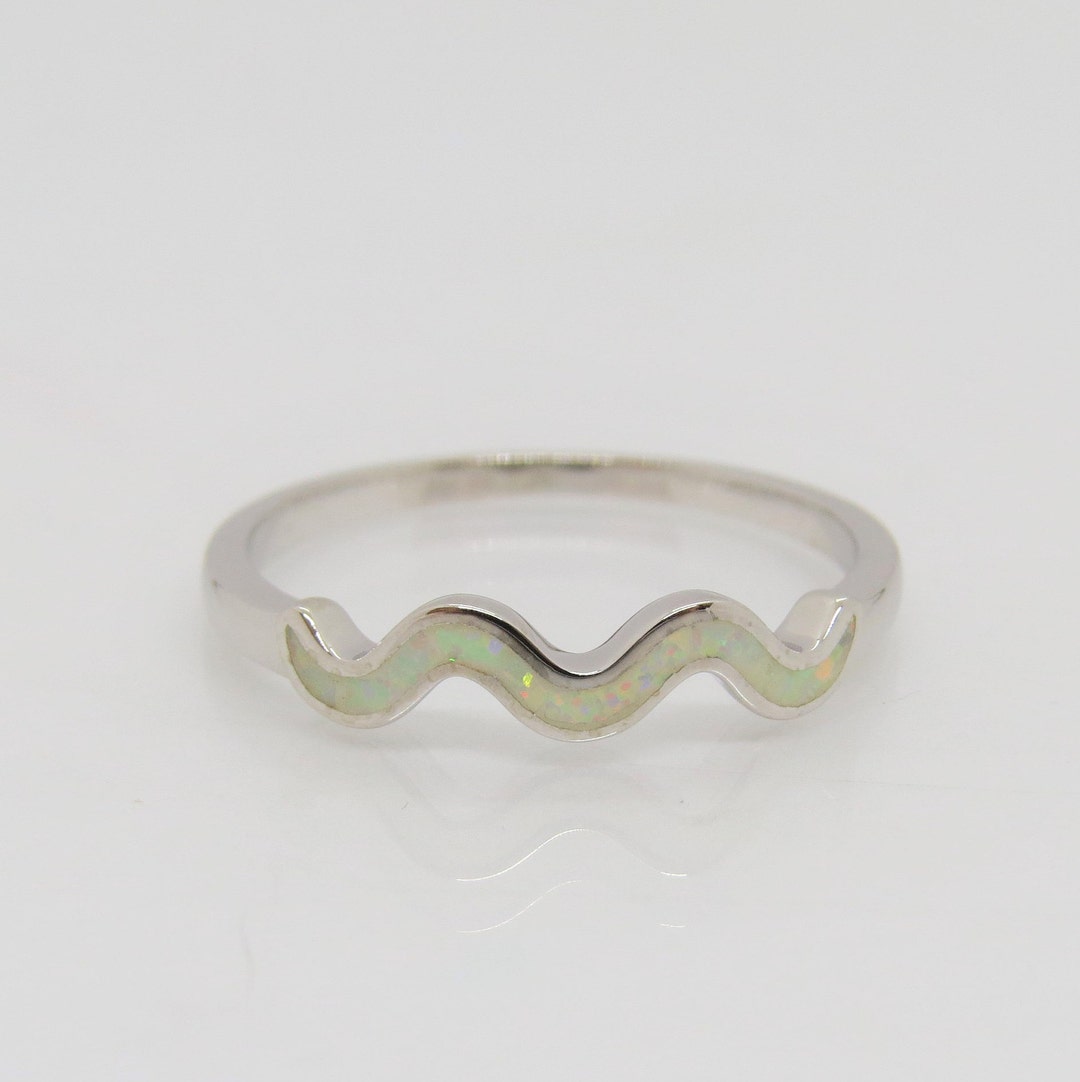 Sterling Silver Fire Opal Swirly Ring Size 8 - Etsy