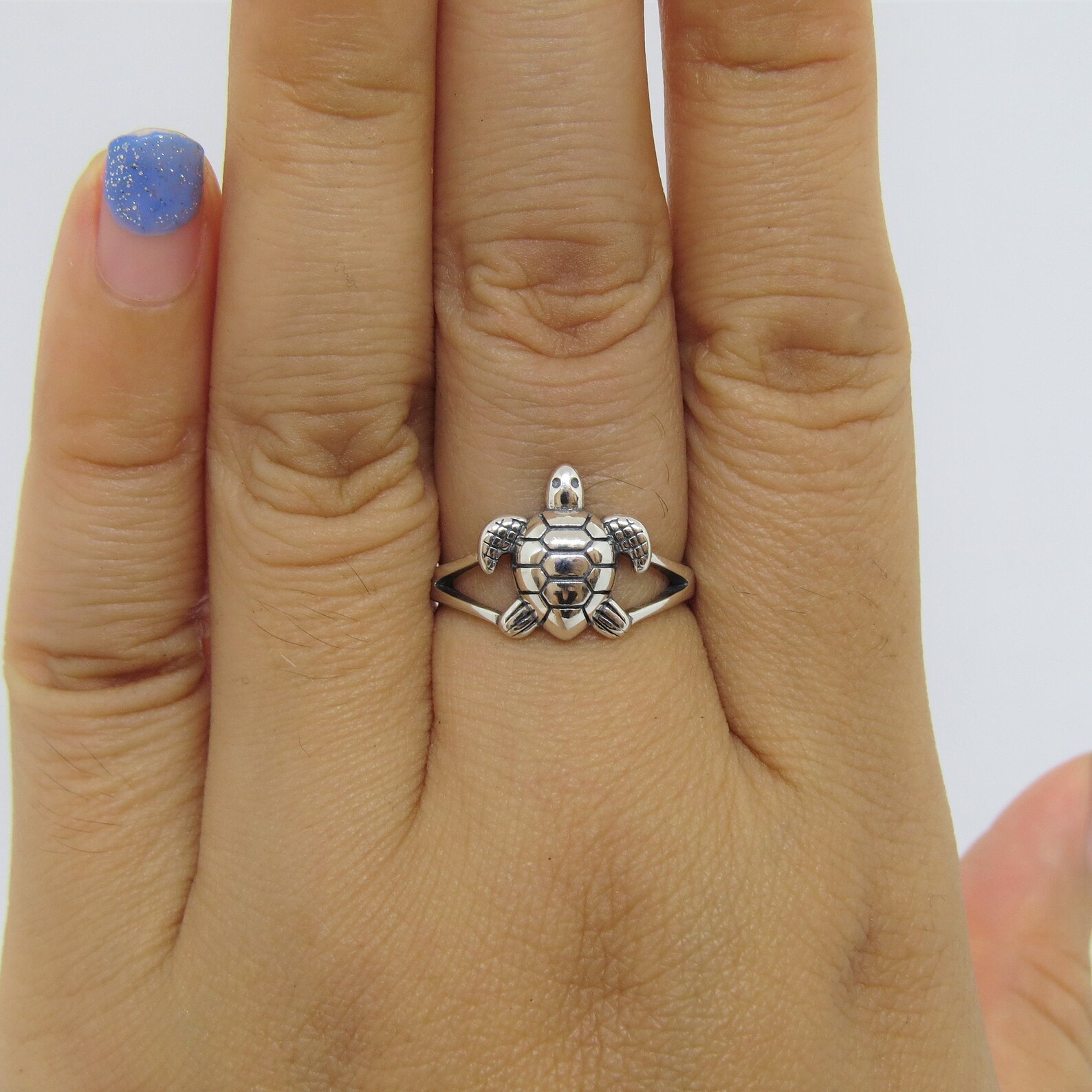 Vintage Sterling Silver Turtle Ring Size 6 - Etsy