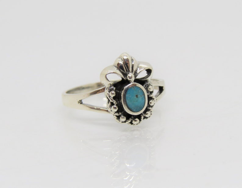 Vintage Sterling Silver Turquoise Owl Ring Size 6.75 | Etsy
