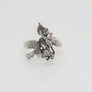 Vintage Sterling Silver Dragon Ring Size 9 - Etsy