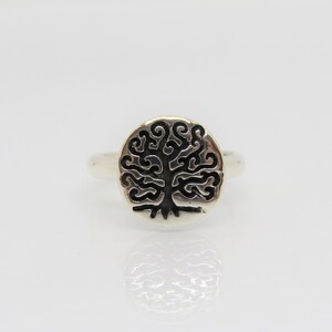Vintage Sterling Silver Tree of Life Dome Ring Size 7 - Etsy