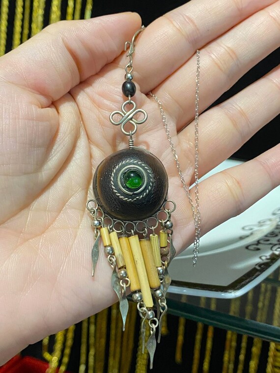 Antique Himalayan Luk Mik Magic Eye Amulet Bead with … - Gem