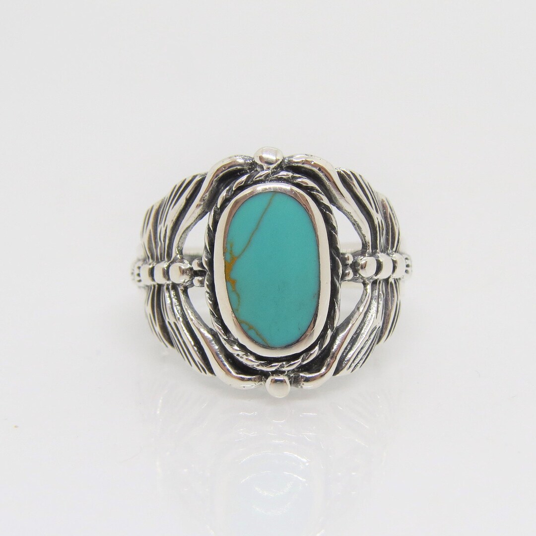 Vintage Sterling Silver Turquoise Dragonfly Ring Size 8 - Etsy