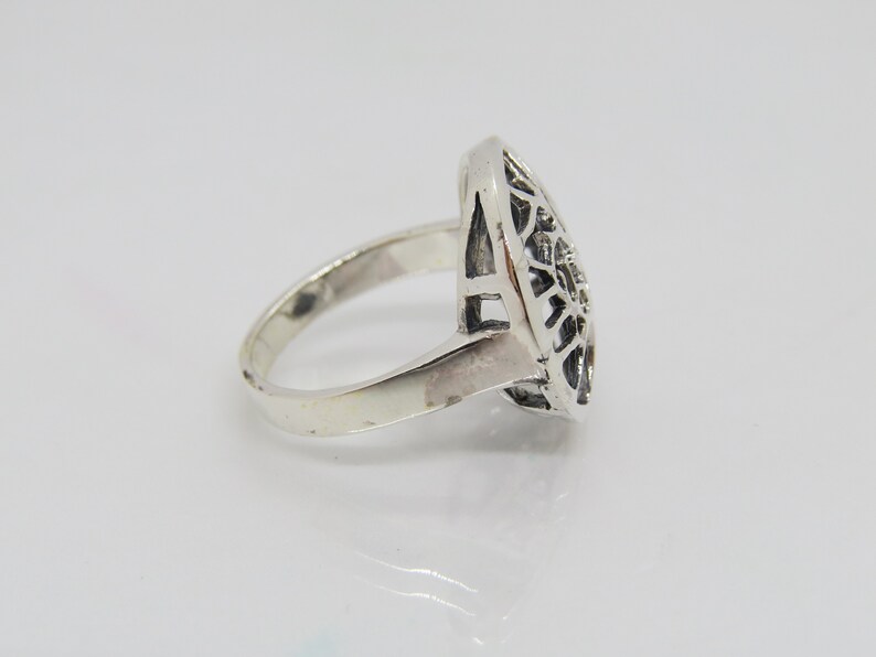 Vintage Sterling Silver Tree of Life Dome Ring Size 9 - Etsy