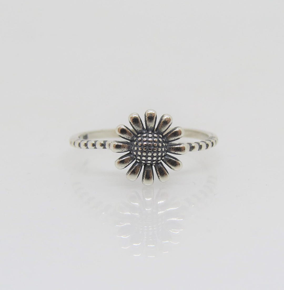 Vintage Sterling Silver Sunflower Ring Size 7 - Etsy