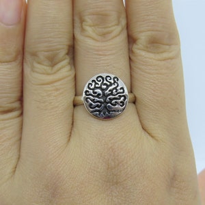 Vintage Sterling Silver Tree of Life Dome Ring Size 7 - Etsy