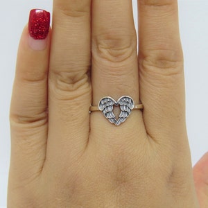Vintage Sterling Silver Angel Wings Ring Size 7 - Etsy