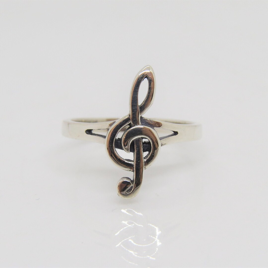 Vintage Sterling Silver Music Note Ring Size 7 - Etsy