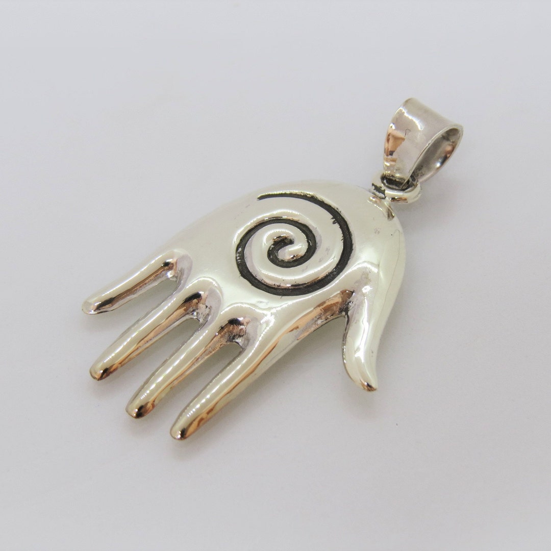 Sterling Silver Hand Pendant. - Etsy