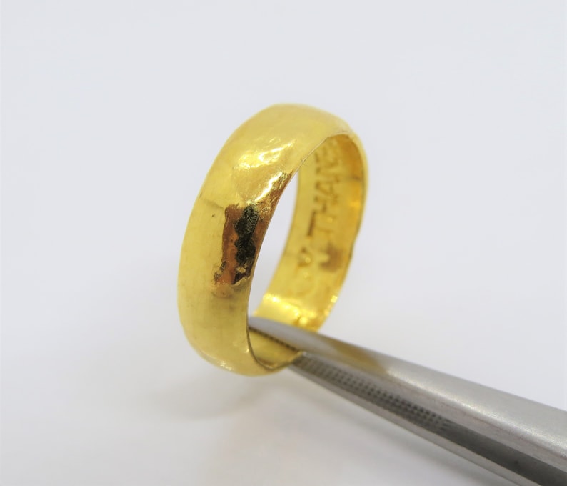 Vintage Pure 24K Solid Gold Wedding Band Ring Size 9.5 - Etsy