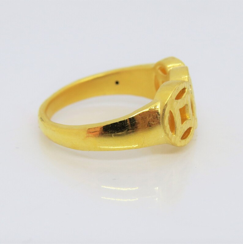24K 999 Pure Gold Money Coin Luck Vintage Ring Size 7 - Etsy