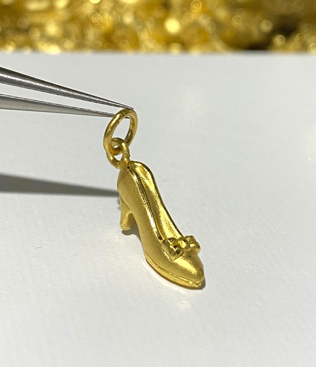 Vintage 24K 9999 Yellow Gold High Heel Charm Pendant Make for Charm ...