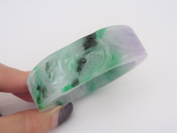 Vintage Translucent Dark Green Lavender Jadeite Jade … - Gem