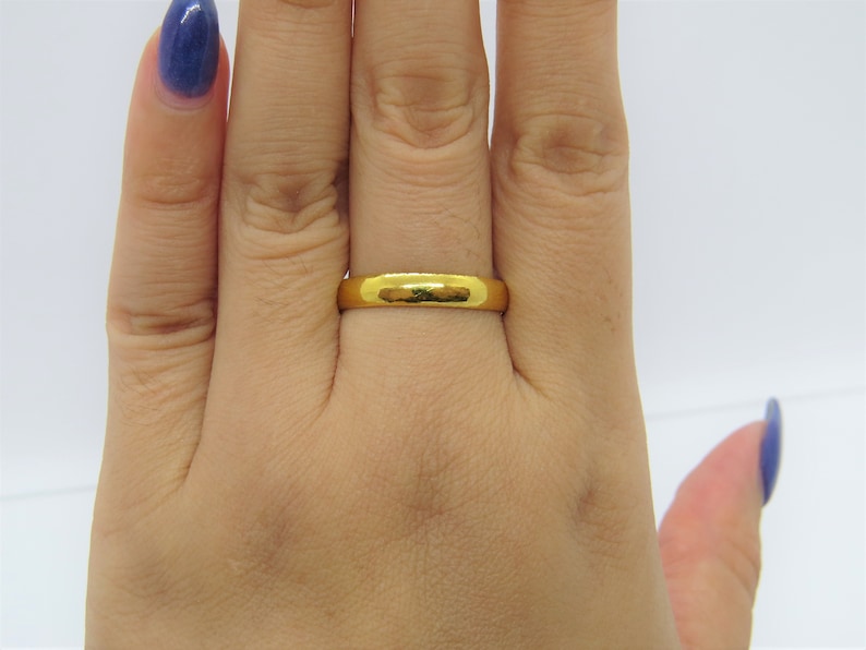 Vintage 24K 9999 Solid Gold Wedding Band Ring Size 8 - Etsy