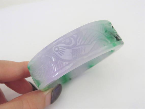 Vintage Translucent Dark Green Lavender Jadeite Jade … - Gem