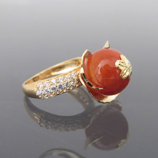 Red Jade Ring - Etsy