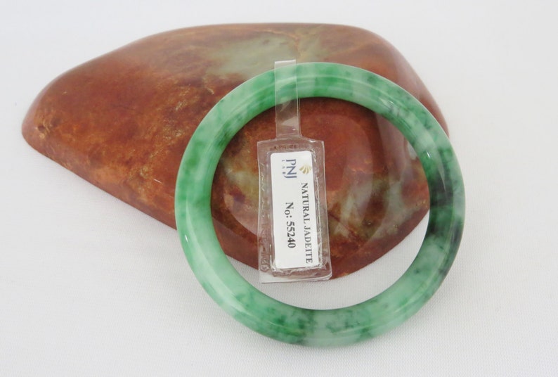 Vintage Translucent Natural Emerald Green Jade Jadeite Bangle - Etsy