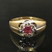 Vintage 10K Solid Yellow & White Gold Genuine Ruby Ring Size 12.5 - Etsy