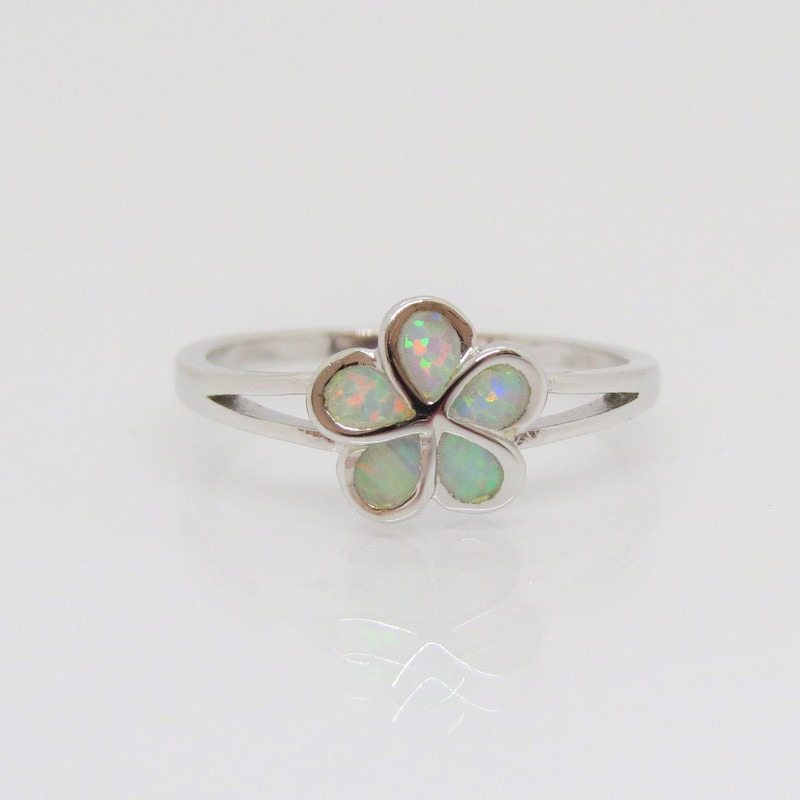 Opal Flower Ring - Etsy
