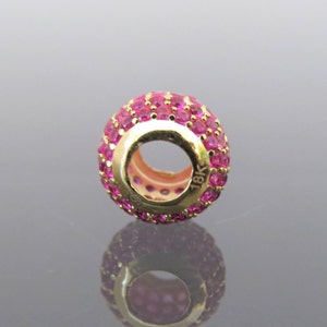 Vintage 18K Solid Yellow Gold Ruby Ball Slide Pendant - Etsy