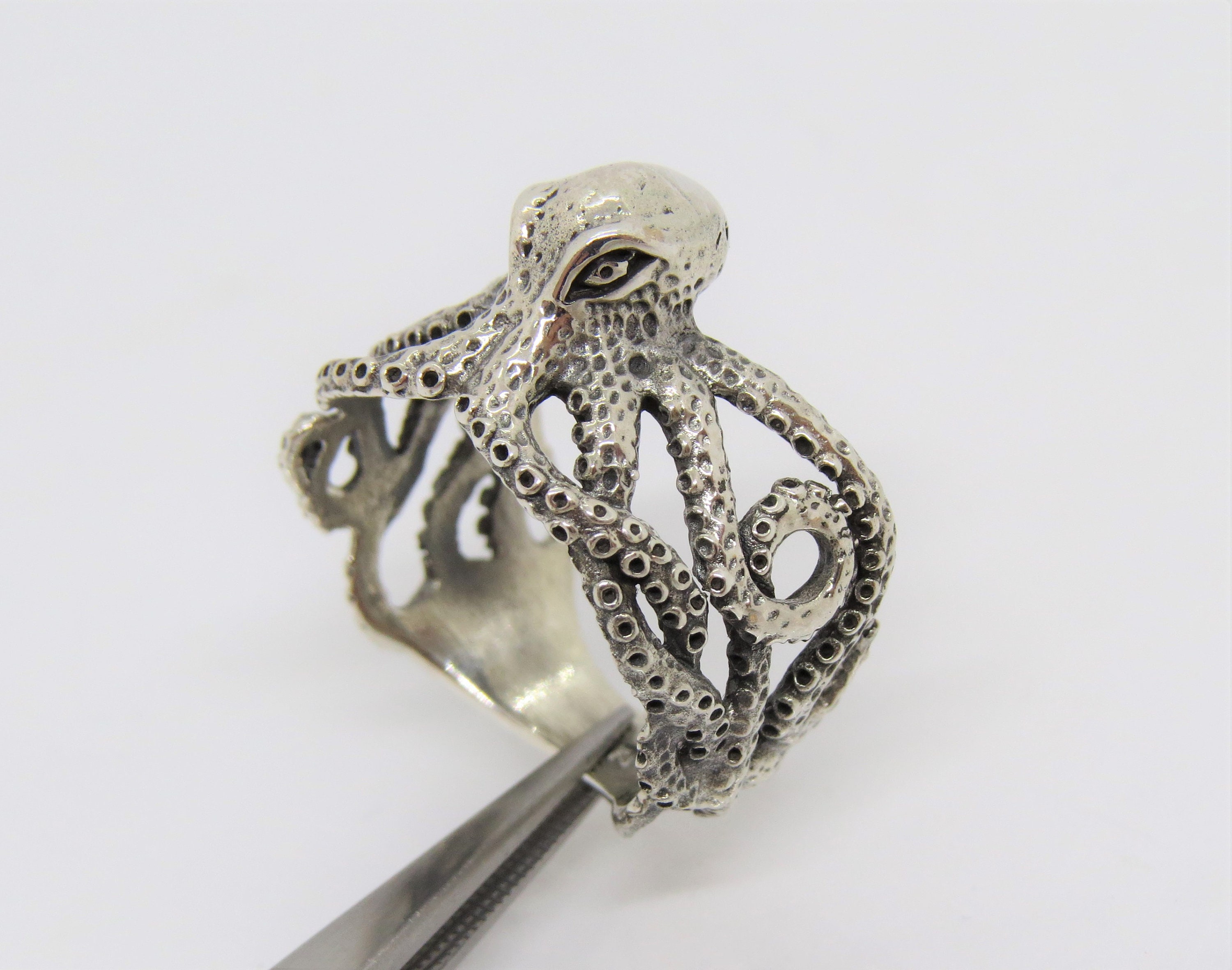 Vintage Sterling Silver Octopus Ring Size 7.75 - Etsy