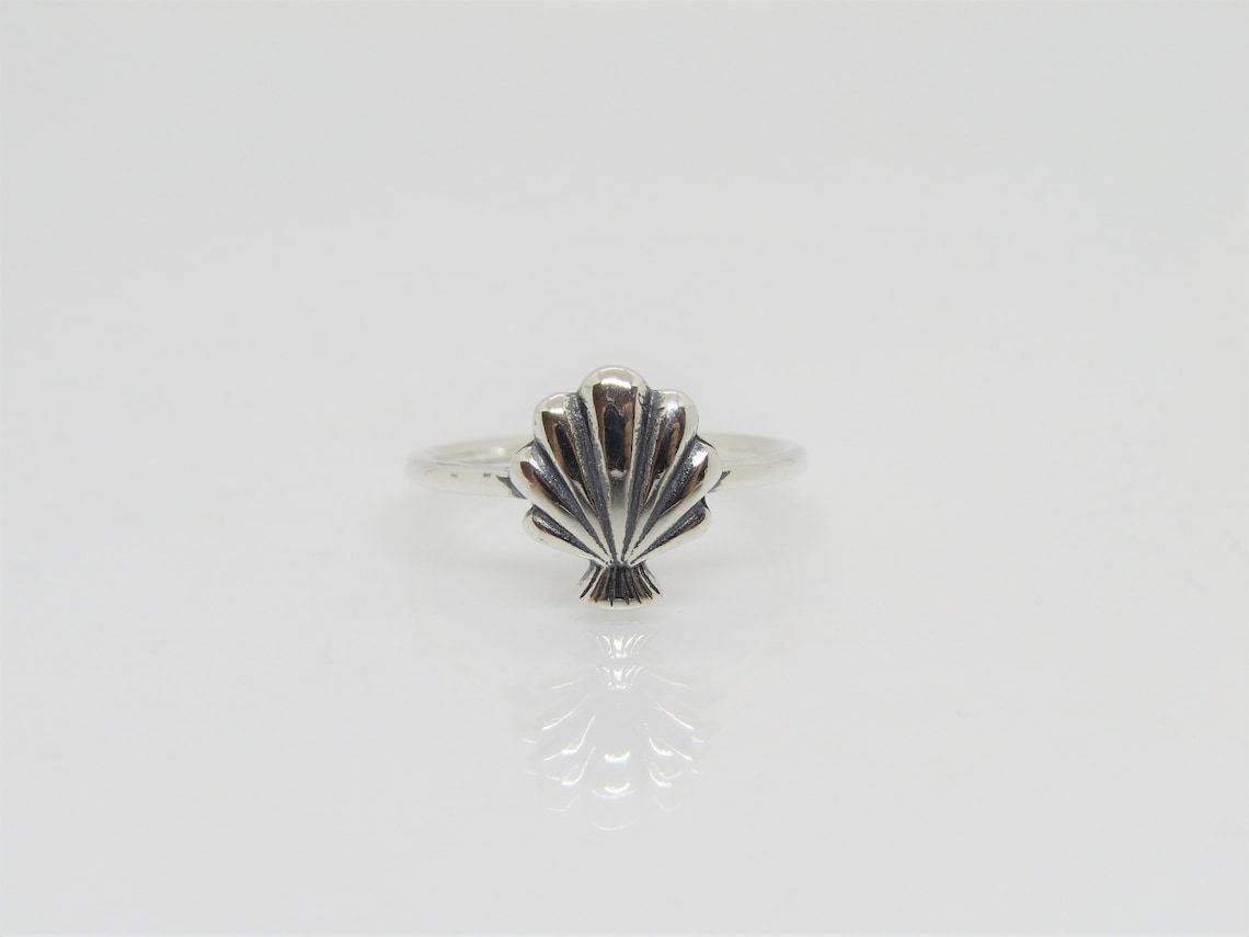 Vintage Sterling Silver Seashell Ring Size 7 - Etsy