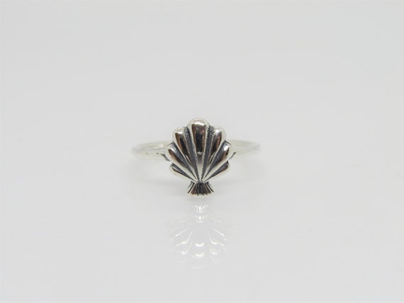 Vintage Sterling Silver Seashell Ring Size 7 - Etsy