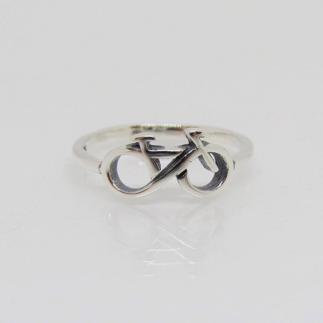 Vintage Sterling Silver Bicycle Ring Size 7 - Etsy