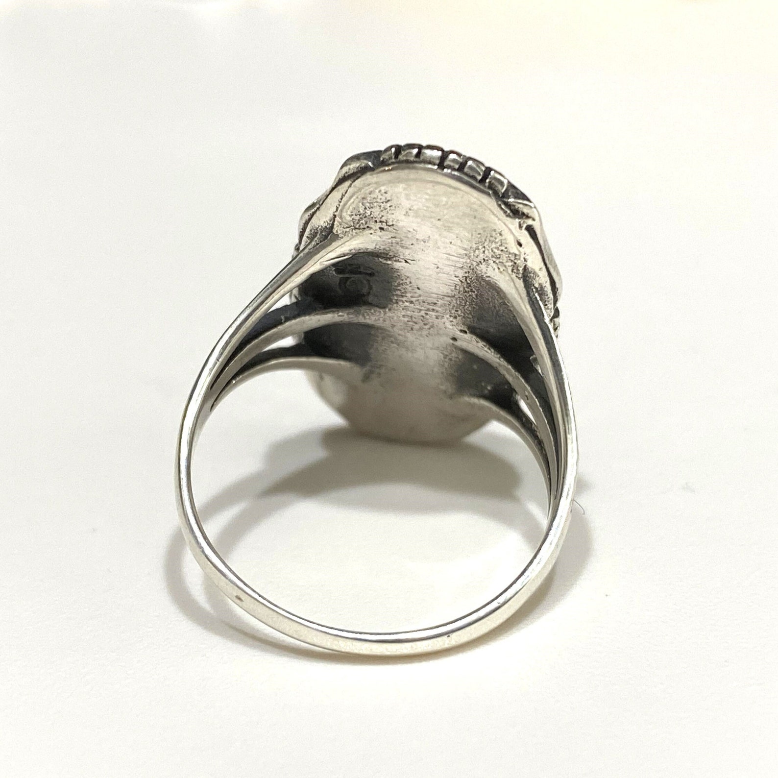 Vintage Sterling Silver Moonstone Long Ring Size 8 - Etsy