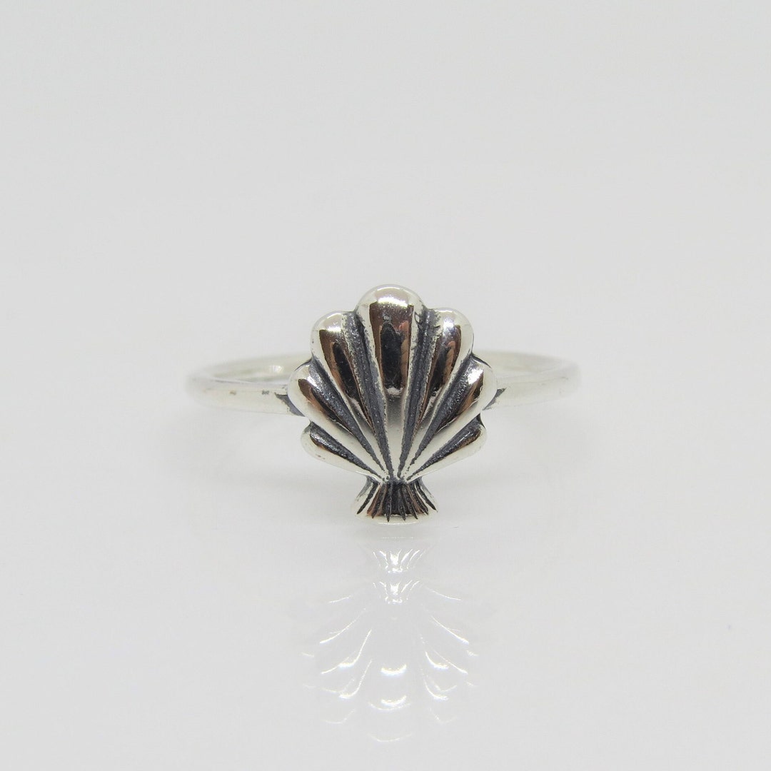 Vintage Sterling Silver Seashell Ring Size 7 - Etsy