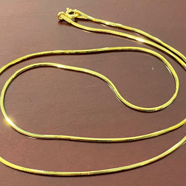18k Gold Snake Necklace - Etsy